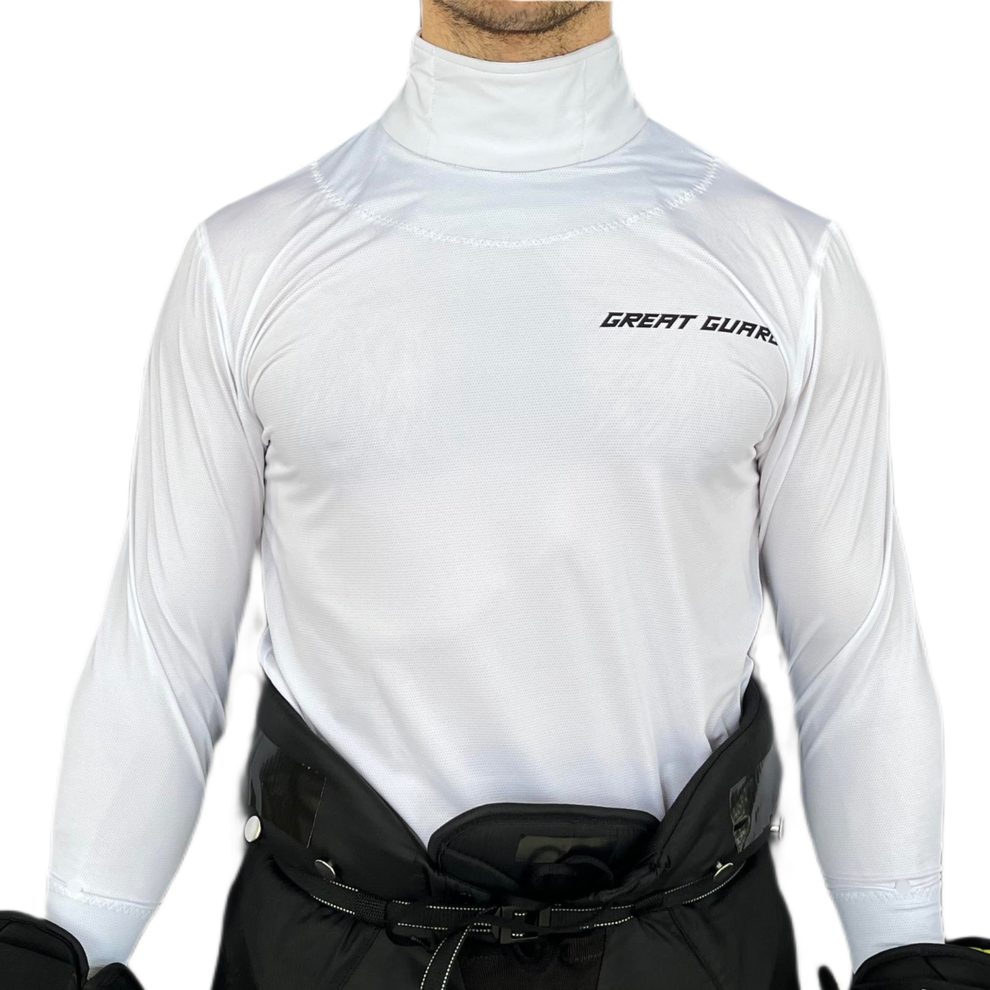 Team Color Neck Guard + Cut-Resistant Wrist Protection // WHITE – Great ...